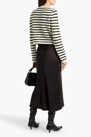 Derek Lam 10 Crosby Nebula Sequined Striped Wool-blend Cardigan - Off-white