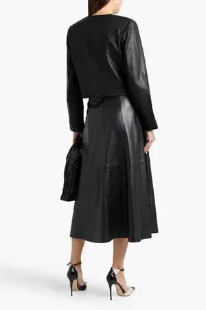 Derek Lam 10 Crosby Penny Leather Jacket - Black
