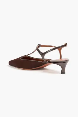 Zimmermann Calf Hair And Patent Leather T-bar Pumps