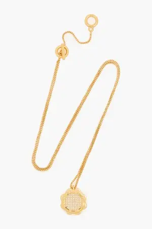 Zimmermann 12-karat -plated Crystal Necklace - Gold