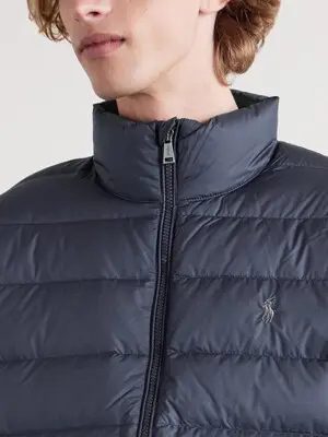 Polo Ralph Lauren Logo-embroidered Quilted Shell Down Jacket - Blue