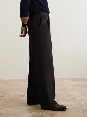 SAMAN AMEL Amo Straight-leg Suit Trousers - Brown