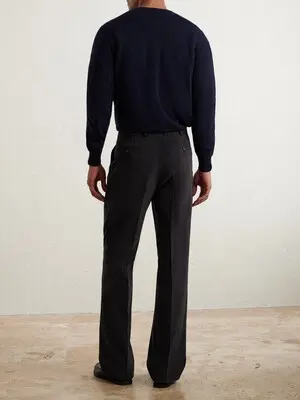 SAMAN AMEL Amo Straight-leg Suit Trousers - Brown