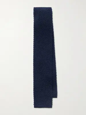 Brunello Cucinelli 6cm Knitted Silk Tie - Blue