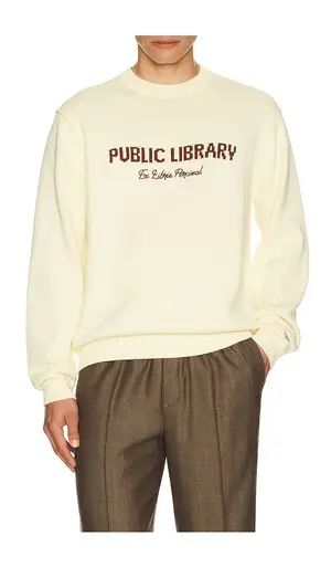 PERCIVAL Public Library Knitted Crew Jumper