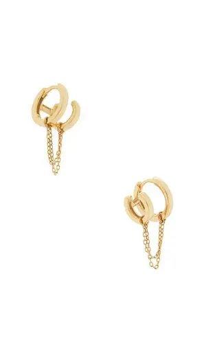 Shashi Double Katerina Chain Earring - Gold