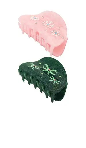 FRASIER STERLING Winter Wonderland Crystal Claw Clip Set - Multi