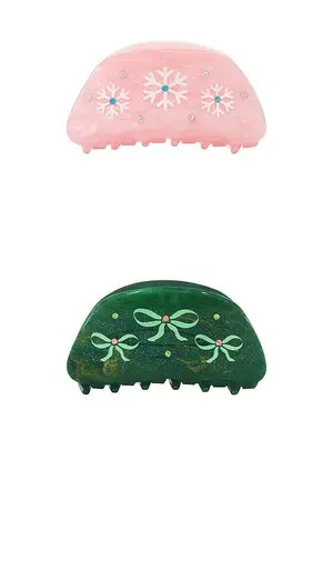 FRASIER STERLING Winter Wonderland Crystal Claw Clip Set