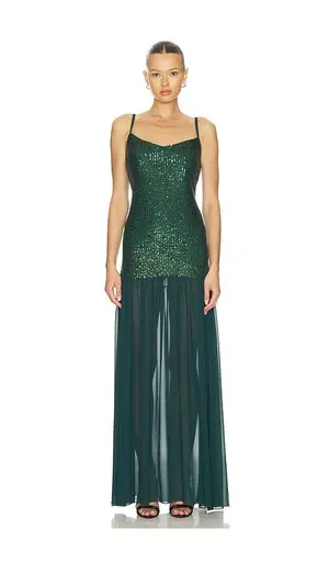 Show Me Your Mumu Dalia Maxi Dress With Sequin Bodice