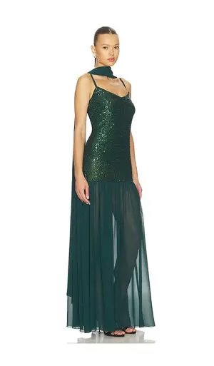 Show Me Your Mumu Dalia Maxi Dress With Sequin Bodice