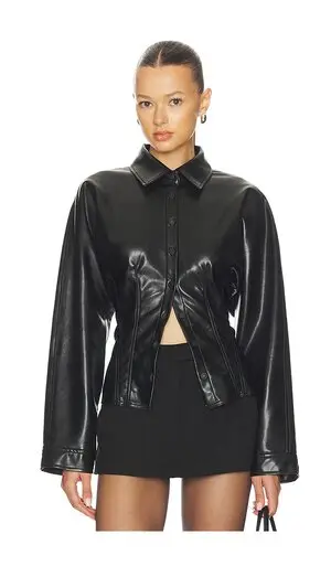 Faux Leather Tops
