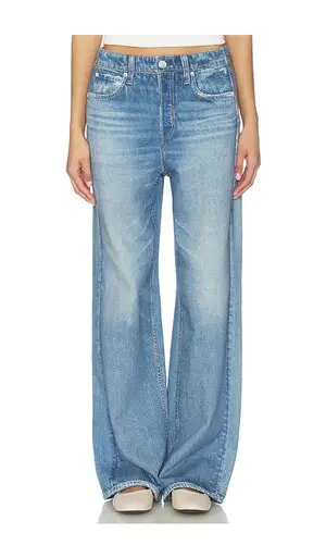 Rag & Bone Miramar Fleece Wide Leg Jeans - Franklin