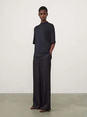 LISA YANG Oversized Round Neck T-shirt - Midnight