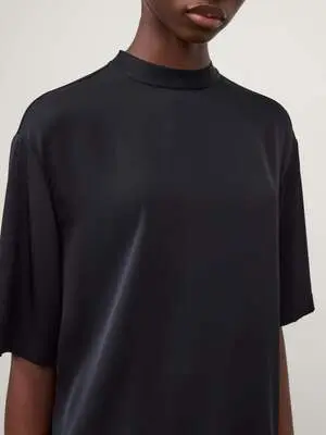 LISA YANG Oversized Round Neck T-shirt - Midnight