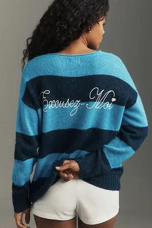 Sundry Striped Pullover Sweater
