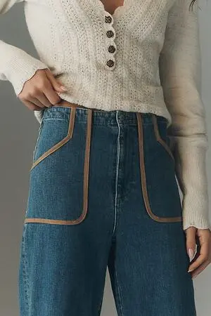 LE JEAN Joni High-rise Flare Jeans