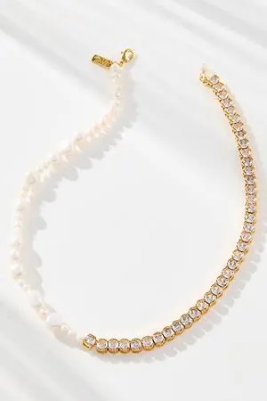 TALIS CHAINS Pearl Duo Necklace - Gold