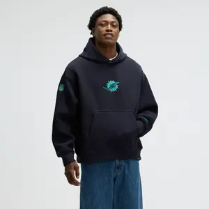 Nike Miami Dolphins Rivalries Collection Oversized Tech Fleece Nfl Pullover Hoodie - Blue