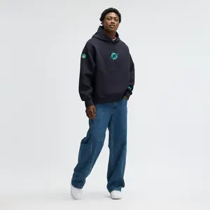 Nike Miami Dolphins Rivalries Collection Oversized Tech Fleece Nfl Pullover Hoodie - Blue