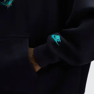 Nike Miami Dolphins Rivalries Collection Oversized Tech Fleece Nfl Pullover Hoodie - Blue