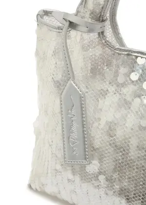 3.1 Phillip Lim Mini Market Sequin-embellished Mesh Tote Bag