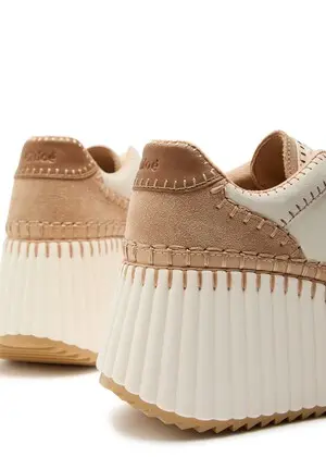 Chloé Nama 80 Panelled Leather Sneakers
