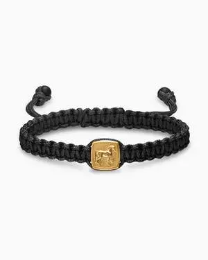 David Yurman Petrvs Horse Woven Station Bracelet - Black Onyx/black