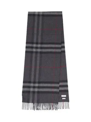 Burberry Check' Cashmere Scarf - Gray