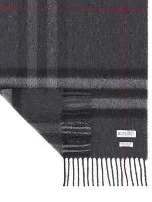 Burberry Check' Cashmere Scarf - Gray