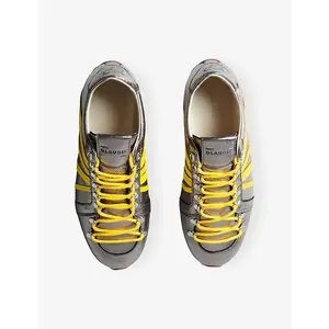 Claudie Pierlot Swing Metallic Leather Trainers - Silver