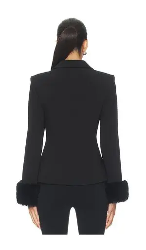 Majorelle Daphne Jacket With Faux Fur Cuffs