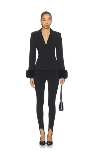 Majorelle Daphne Jacket With Faux Fur Cuffs