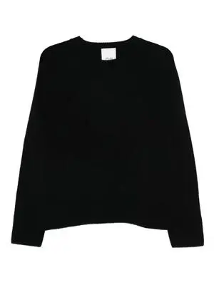 ALLUDE Crew-neck Sweater - Black