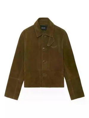 Zadig&Voltaire Lessa Button Suede Jacket - Green