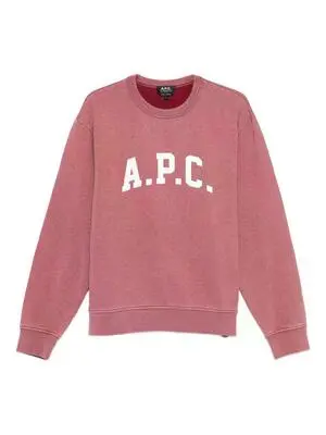 A.p.c. Logo-print Sweatshirt - Pink