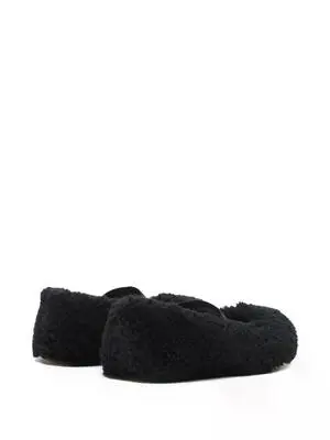 Moon Boot Shearling Ballerina Flats - Black