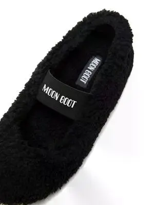 Moon Boot Shearling Ballerina Flats - Black