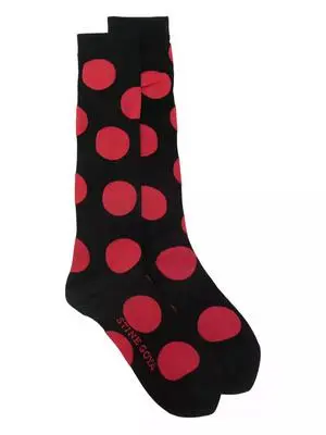 Stine Goya Polka-dot Crew Socks - Black