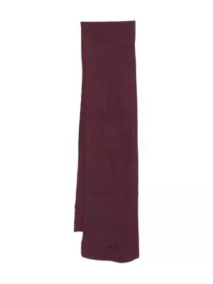 Karl Lagerfeld Ribbed-knit Scarf - Purple