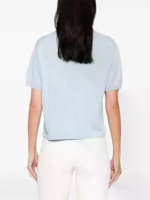 ALLUDE Cashmere Buttoned Polo Top