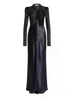 Alberta Ferretti Lace-tie Maxi Dress