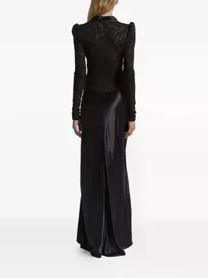 Alberta Ferretti Lace-tie Maxi Dress