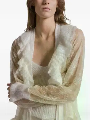 Alberta Ferretti Ruffled-collar Cardigan