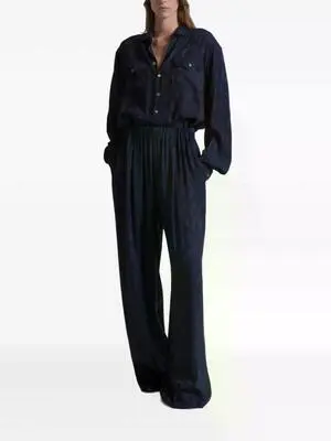 Alberta Ferretti Elastic-waistband Wide Leg Trousers