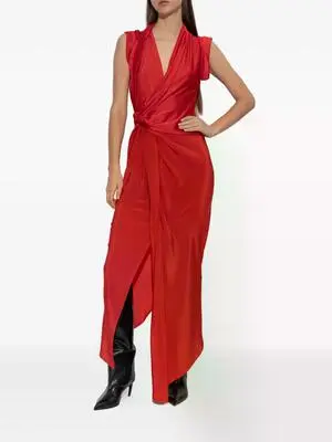 Victoria Beckham Knot Detail Maxi Dress - Red
