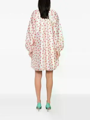 Stine Goya Floral Print Mini Dress - Neutrals