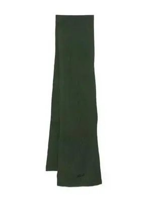 Karl Lagerfeld Ribbed-knit Scarf - Green