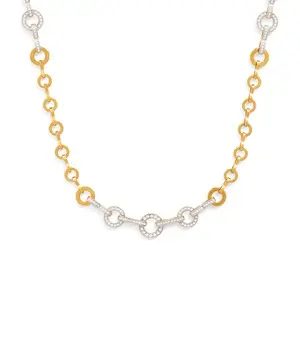 AZLEE Candence Circle Chain Necklace - Gold