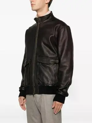 VOLFAGLI FIRENZE Grana Leather Zip-fastening Jacket