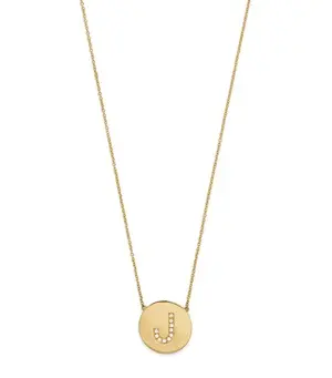 JENNIFER MEYER Alphabet 'j' Diamond Necklace - Gold